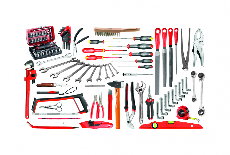 Facom 2046.SG4A 112 Piece Maintenance Tool Set With 5 Compartment Tool ...