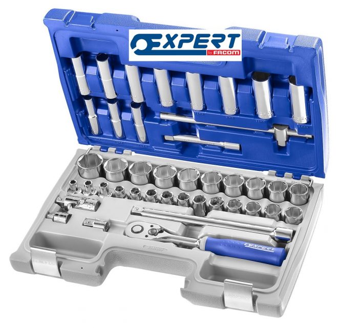 Expert by Facom E032908 42 Piece 1/2" Drive Socket Set 8-32mm - PrimeTools