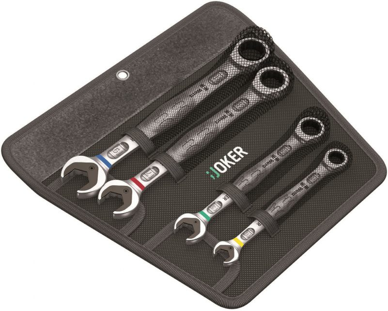 Wera 073290 Joker 4 Piece Metric Ratcheting Combination Spanner Set 10 ...