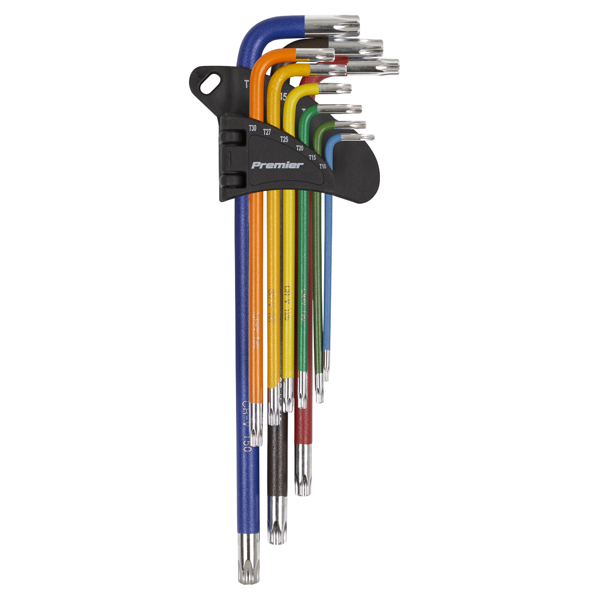Sealey AK7194 9 Piece Colour Coded TRX-Star Torx Key Set Extra Long T10 ...
