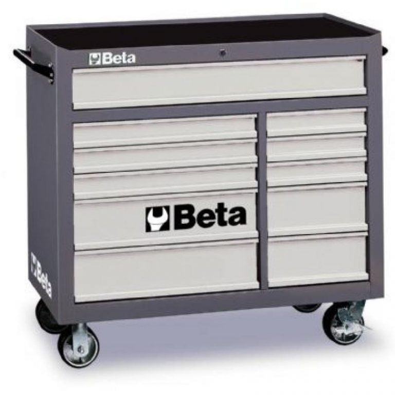 Beta C38 11 Drawer XL Mobile Roller Cabinet - Grey - PrimeTools