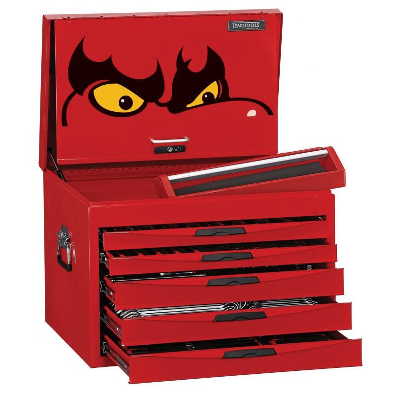 Teng TC805NFX 8 Series 5 Drawer Top Box – Red | PrimeTools