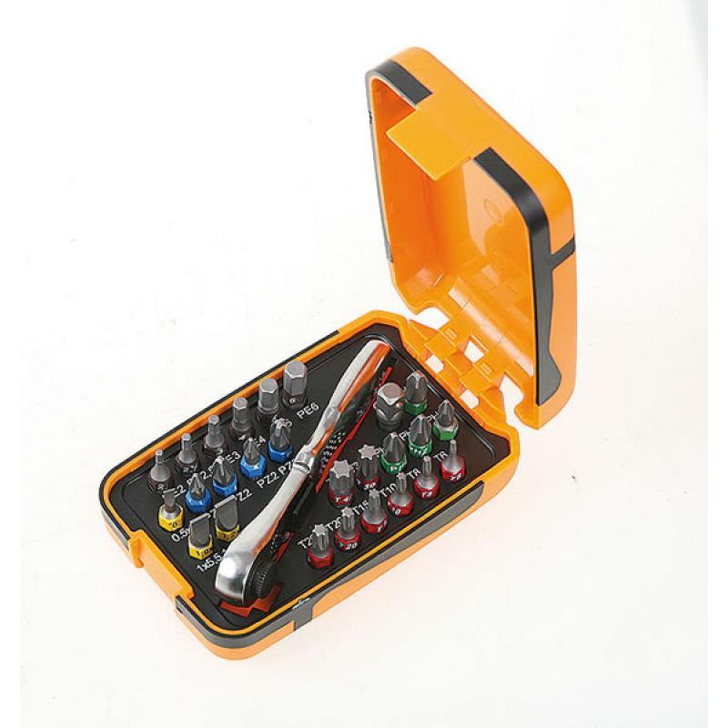 Beta 860/C27 1/4″ 25 Piece Bit Set With Mini Reversible Ratchet SL PZ ...