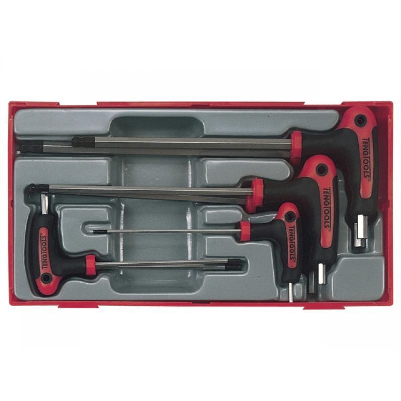 Teng TTHEX7 T-Handled Ball-Ended Hexagon (Allen) Key Set in Tool Box ...