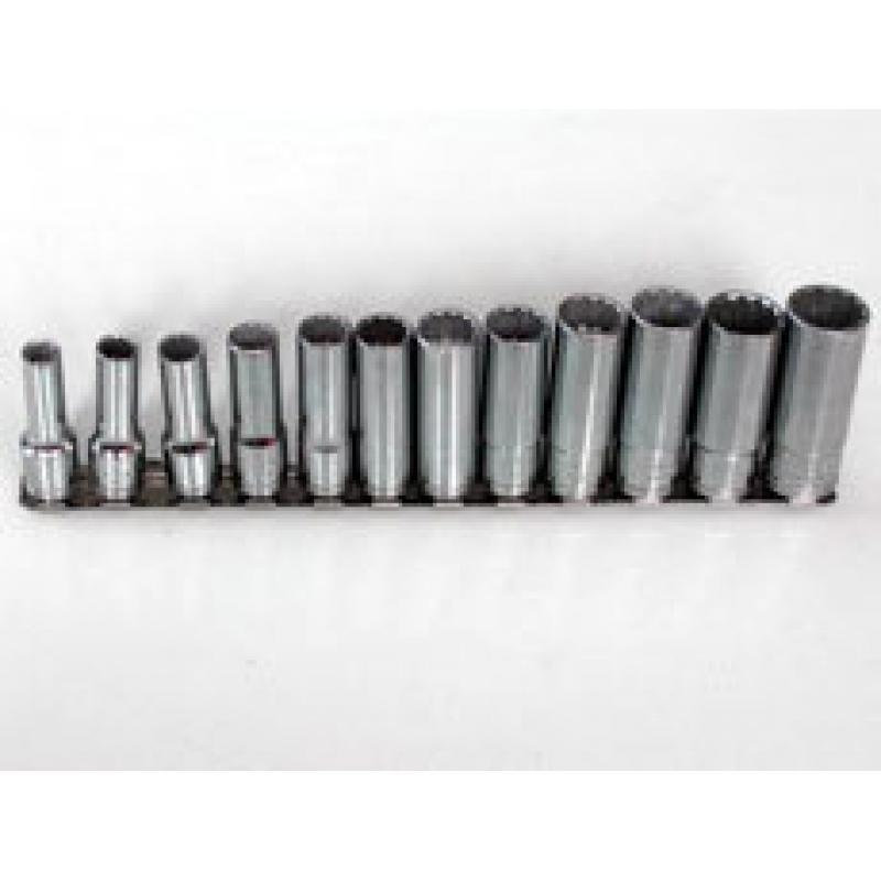 Britool Hallmark MDBMSET12 3/8″ Drive 12 Point Deep Socket Set 8-19mm ...