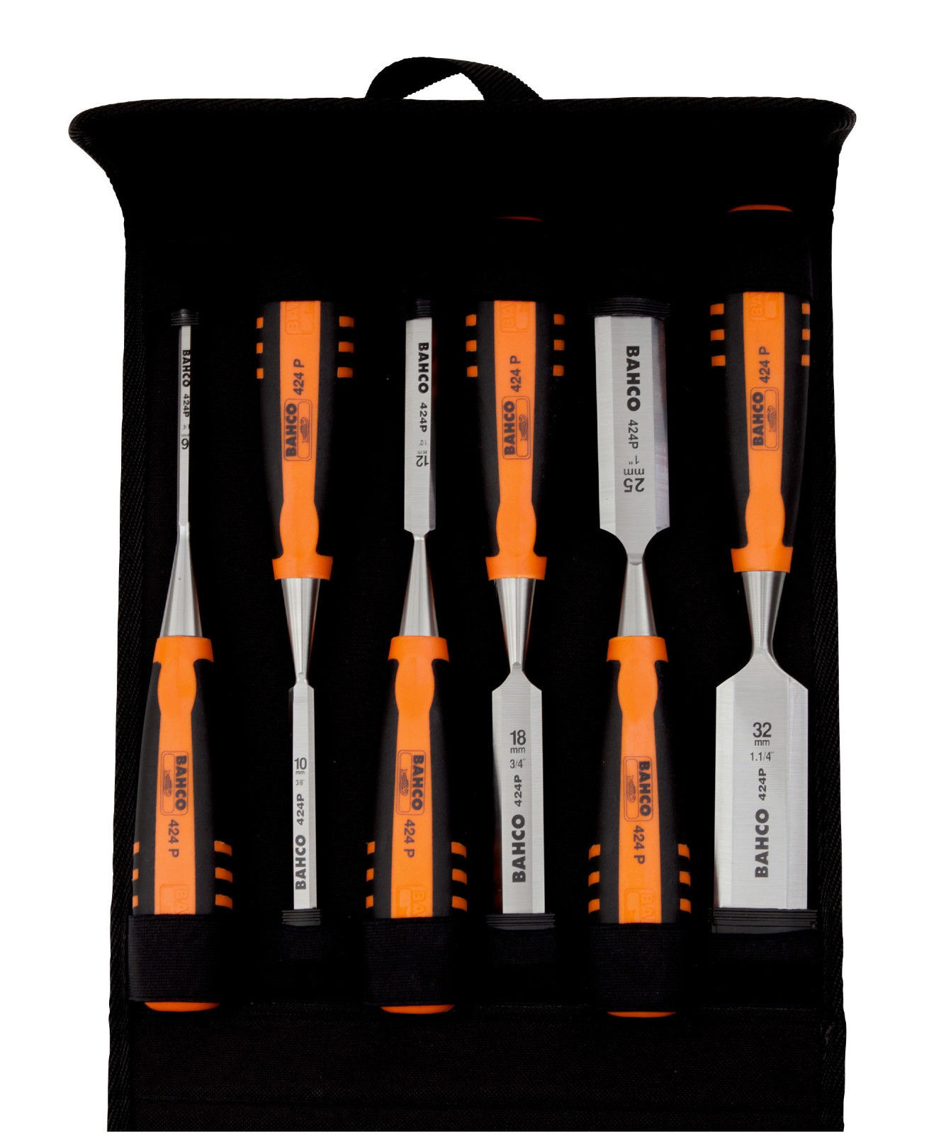 Bahco 424P-S6-PP 6 Piece ERGO Precision Chisel Set In Wallet 6-32mm ...
