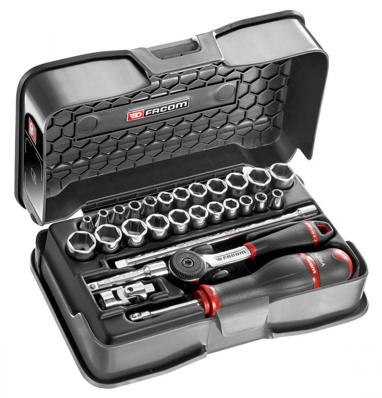 Facom R.420AMU 1/4″ Drive 28 Piece Metric and Imperial 6 Point Socket ...