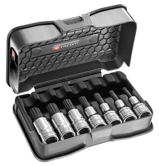Facom SV.J7A 7 Piece 1/2" Drive XZN (Spline) Bit Socket Set M6-M18 ...
