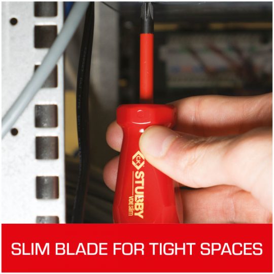 CK T48345-2 VDE Slim Stubby Insulated Screwdriver Modulo MOD2 (PZ/SL ...