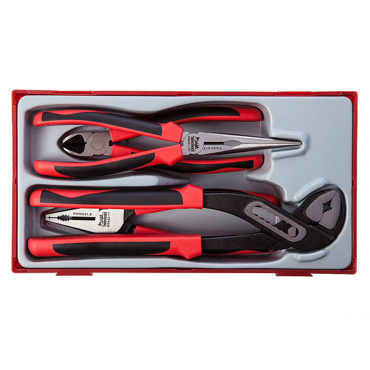 Teng TT440-T 4 Piece TPR Plier Set In Tool Box Module Tray | PrimeTools
