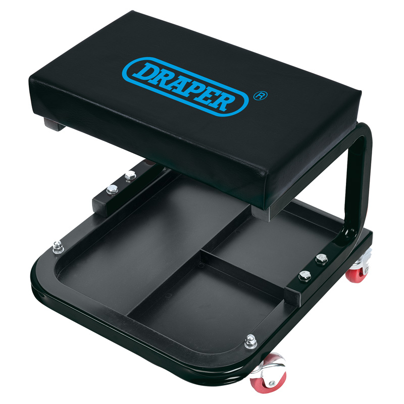 Draper 54243 Garage Workshop Mechanics Work Stool Seat With Wheels ...