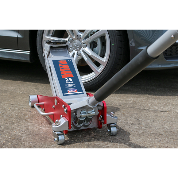 Sealey RJAS2500 2.5tonne Low Entry Aluminium Trolley Jack Rocket Lift ...