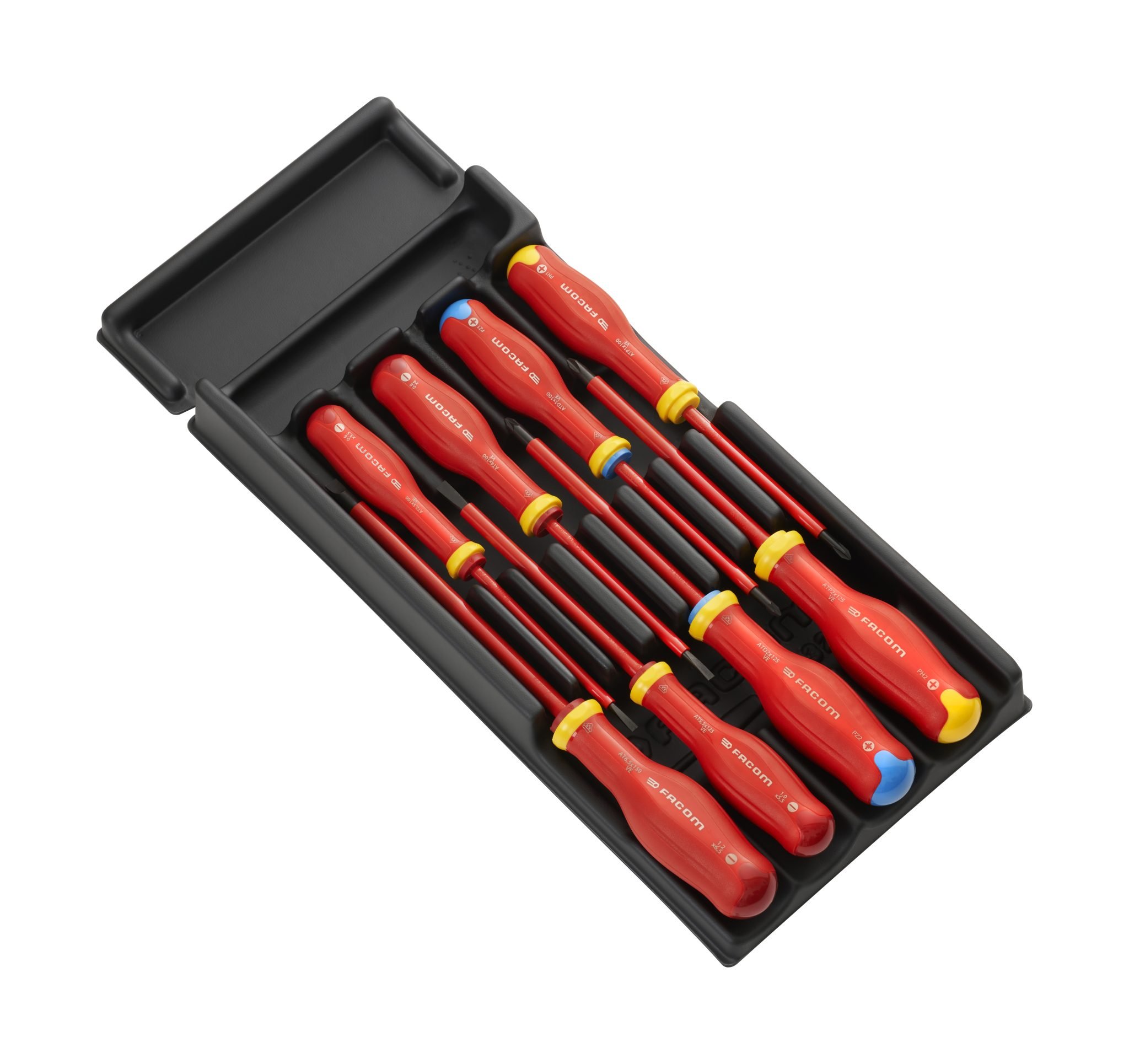 Facom MOD.AT1VE 8 Piece ProTwist VDE Insulated Screwdriver Set in ...