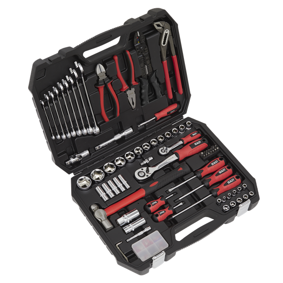 Sealey Tools AK7400 100 Piece Tool Kit Sockets, Spanner Set etc in a ...