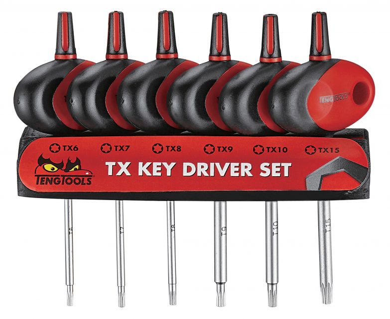 Teng MDM706TXT 6 Piece 'Mini' T-Handle Torx Key Driver Set T6-T15 ...
