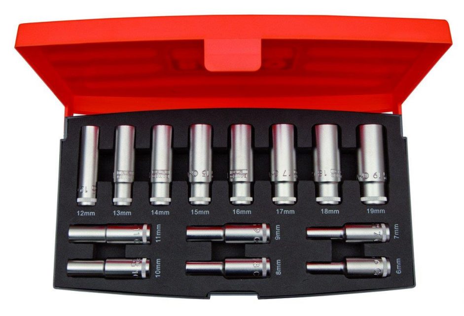 Bahco S1214L 3/8" Drive 14 Piece Deep Metric Socket Set 6-19mm - PrimeTools
