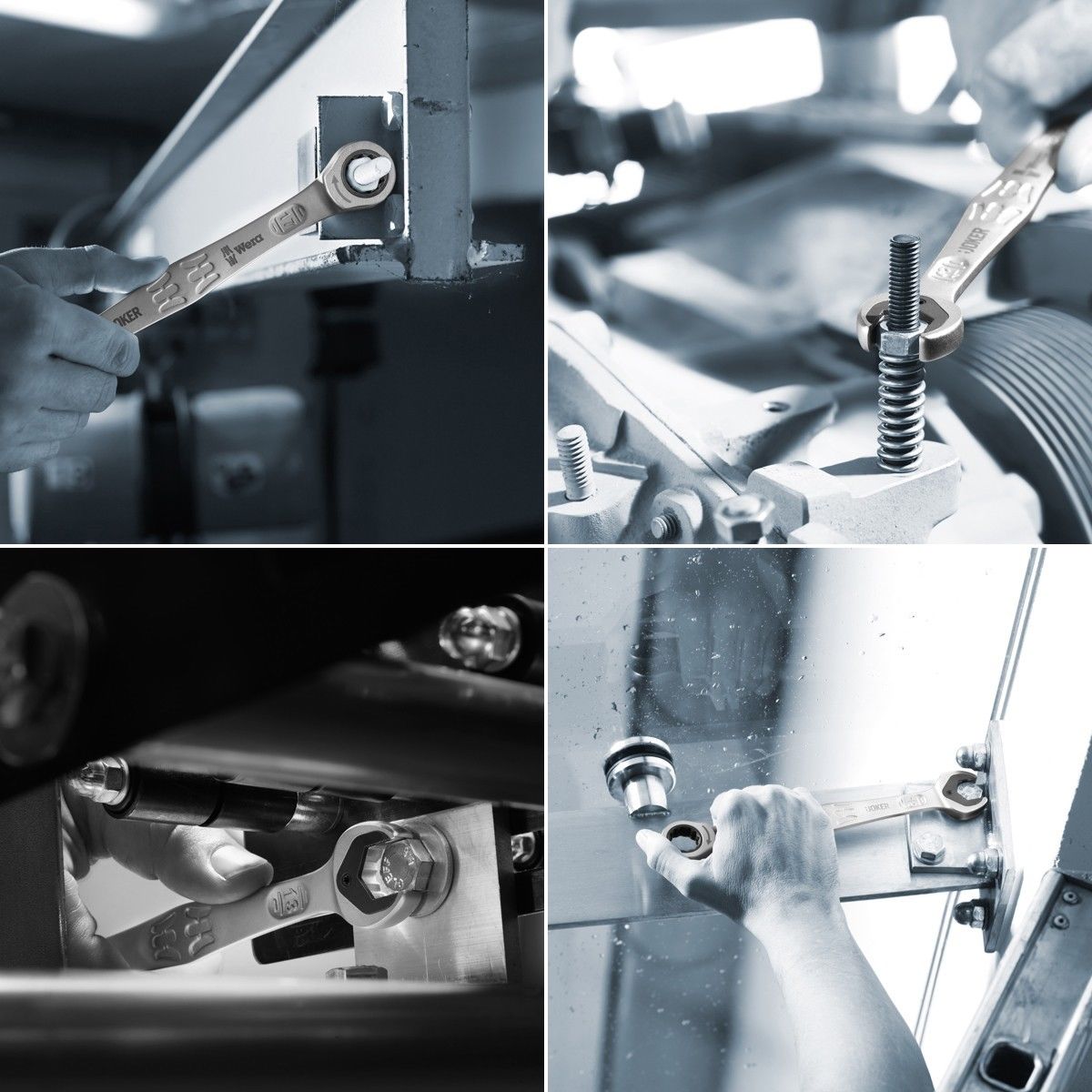 Wera 073290 Joker 4 Piece Metric Ratcheting Combination Spanner Set 10 ...