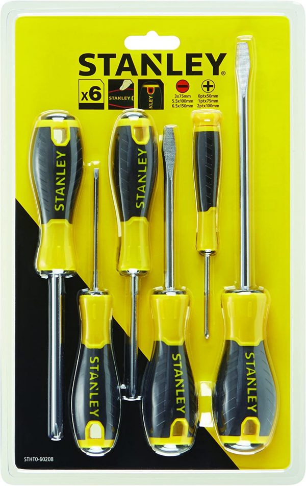 Stanley STHT0-60210 8 Piece Slotted & Phillips Essential Screwdriver ...