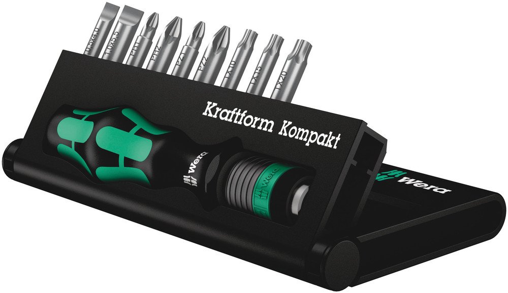 Wera 056653 Kraftform Kompakt 10 Piece Micro Screwdriver Bit Set SL/PZ ...