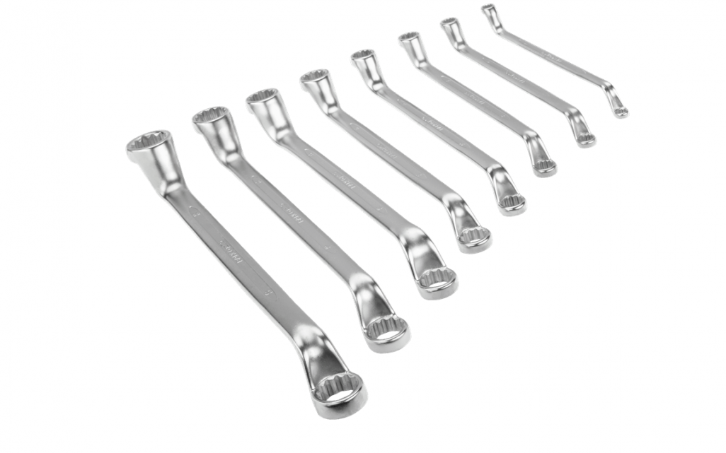 Bahco 2M/S 8 Piece Double End Deep Offset Ring Spanner Set 6-22mm - PrimeTools