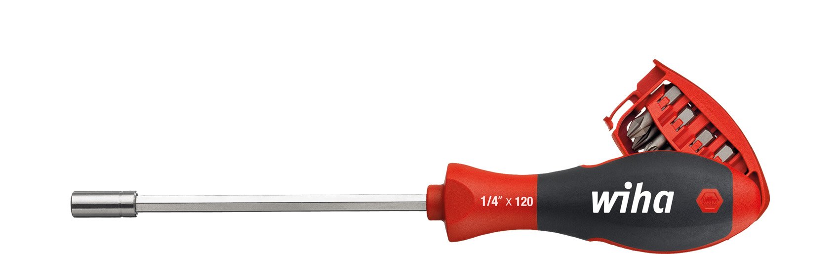 Wiha 32901 1/4″ 8 Piece Magnetic Magazine Bit Holder Screwdriver & Bits ...