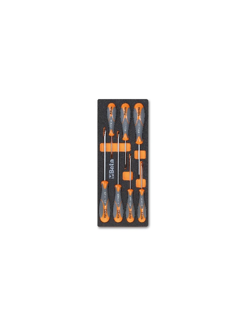 Beta M180 7 Piece Slotted & Phillips Screwdriver Set Supplied in Foam ...