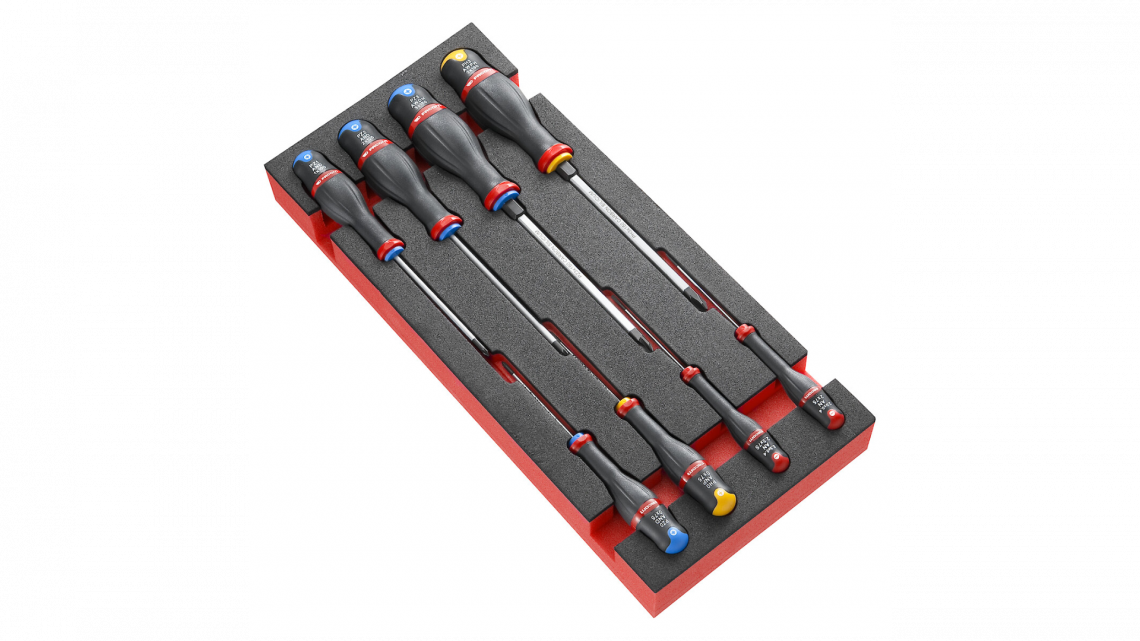 Facom MODM.AT2 8 Piece Protwist Slotted, Phillips and Pozi Screwdriver ...