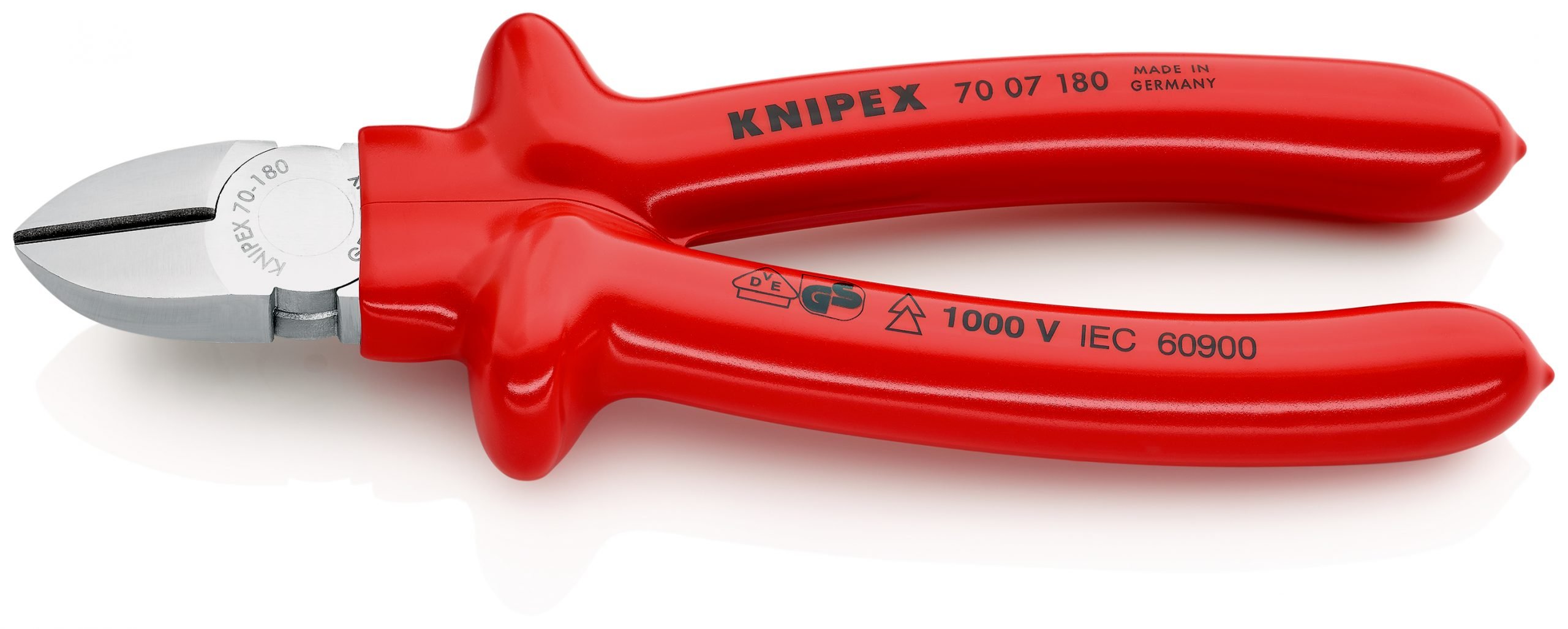 Knipex 70 07 180 VDE Insulated Diagonal Side Cutter Pliers (Snips ...