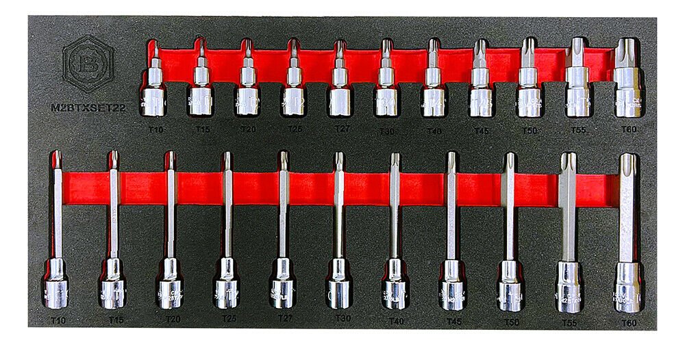 Britool Hallmark M2BTXSET22 22 Piece 3/8″ Drive Torx Bit Socket Set in ...