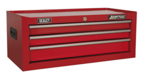 Sealey AP223 Mid-Box 3 Drawer with Ball-Bearing Slides – Red | PrimeTools