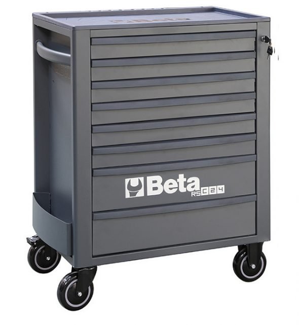 Beta RSC24/8 8 Drawer Mobile Roller Cabinet Anthracite Grey | PrimeTools