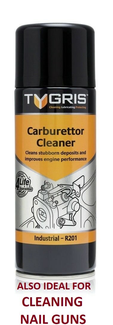 Tygris R201 Carburettor and Nail Gun Cleaner Aerosol Spray 400ml ...