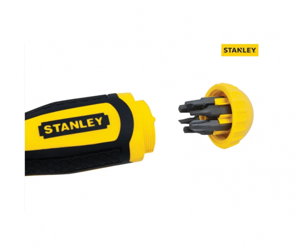 Stanley 0-68-010 Multi-Bit Ratcheting Screwdriver + 10 Bits Set ...