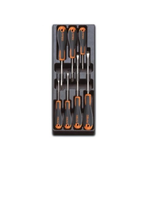 Beta T221 7 Piece Slotted / Phillips Screwdriver Set in Plastic Module ...