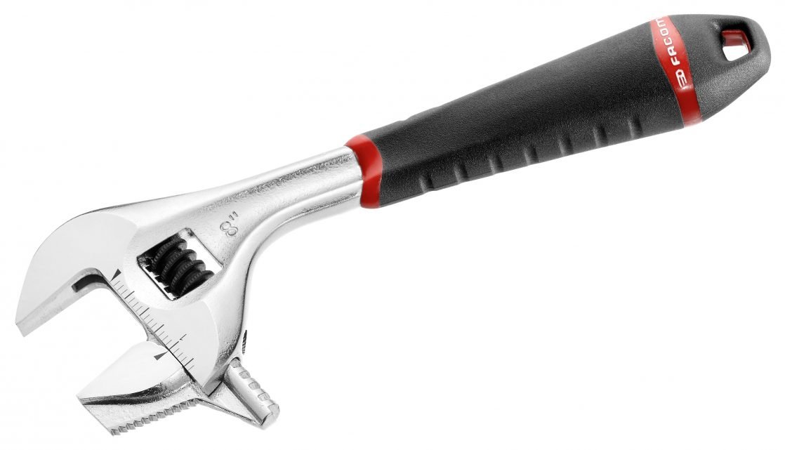 Facom 101.12GR Adjustable Spanner Wrench with Reversible Jaw 12" (300mm) - PrimeTools