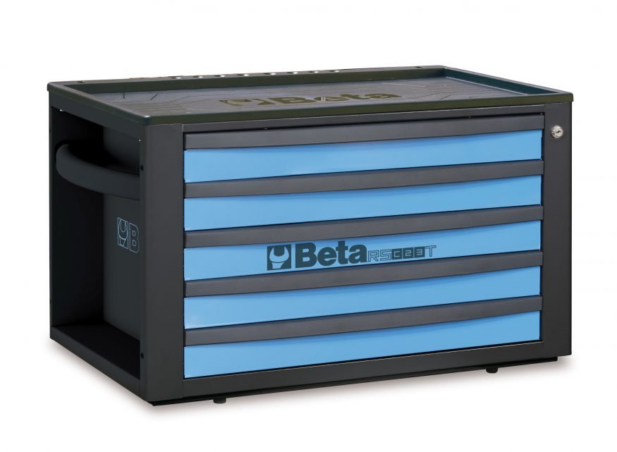 Beta RSC23T 5 Drawer Portable Tool Chest / Top Box - Blue - PrimeTools