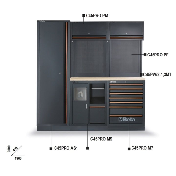 Beta C45PRO CW Complete Multi-ply Wood worktop Equipment Station ...