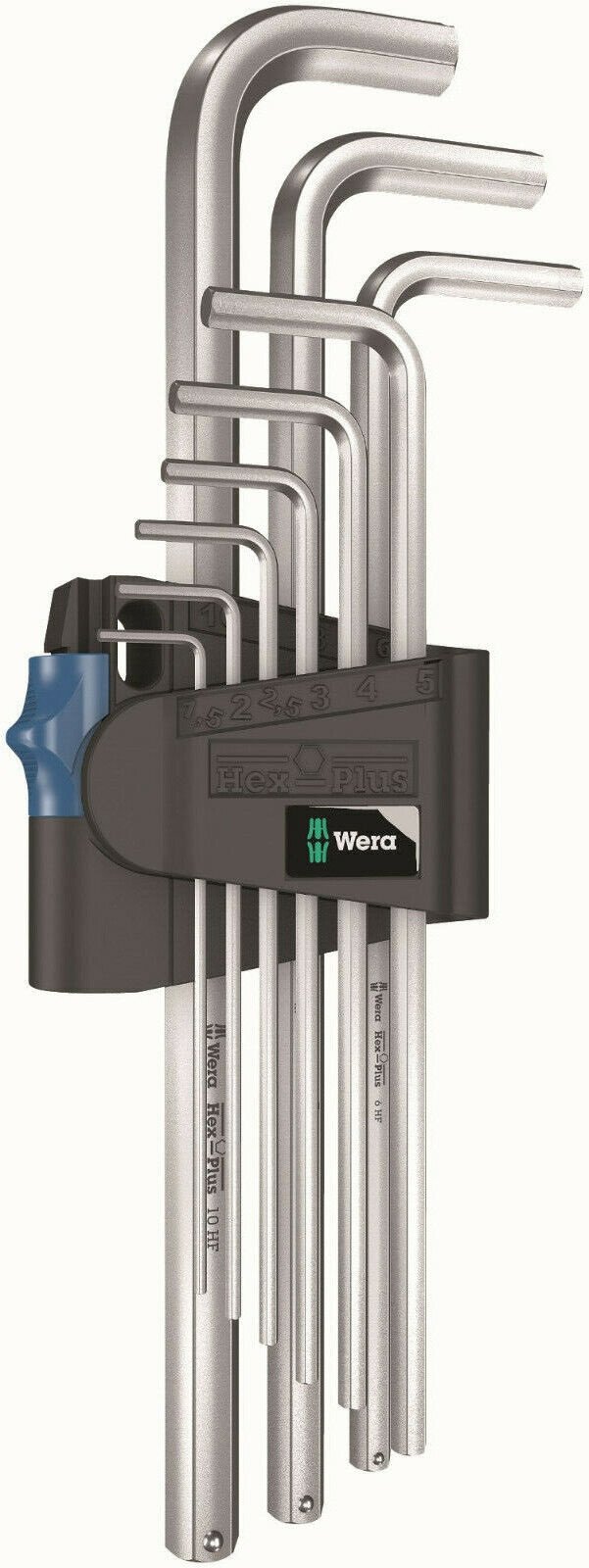 Wera 022130 950/9 L 9 Piece Chrome Plated Hold Function Metric Hexagon ...