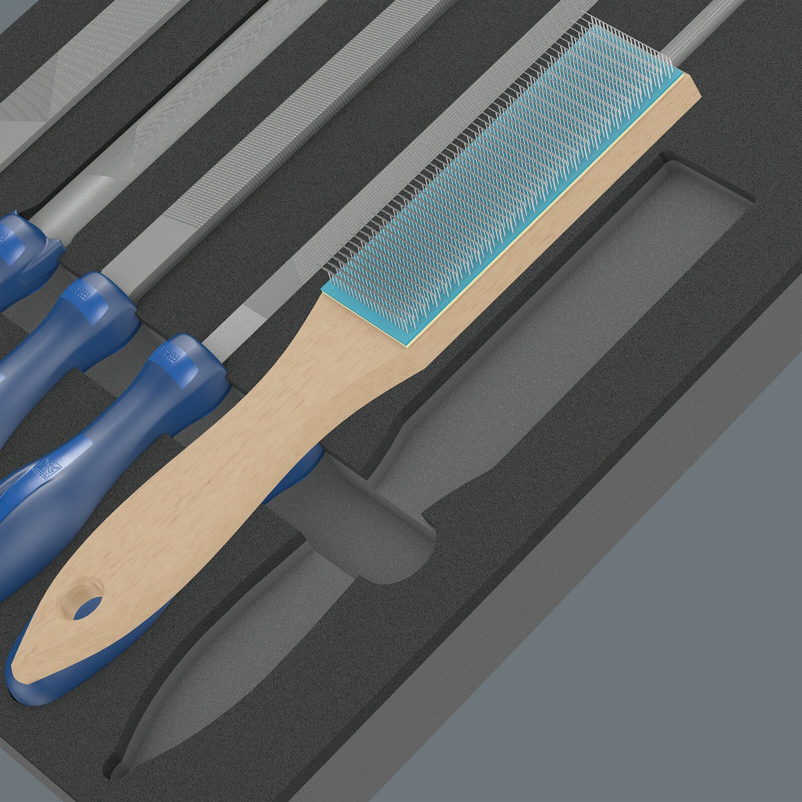 Wera 150183 (9783) Kraftform PFERD File Set 1 6 Piece Foam Module Set ...