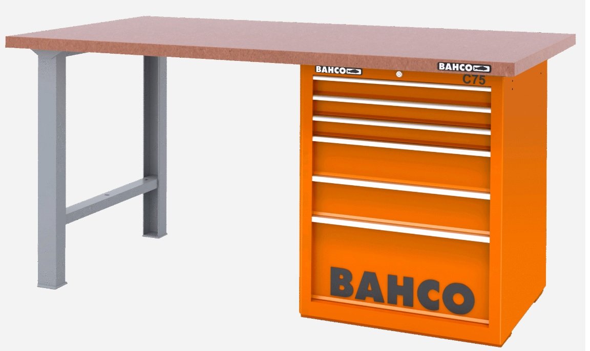 Bahco 1495KH8WB15TD Heavy Duty Low Height MDF top Workbench With 8 ...