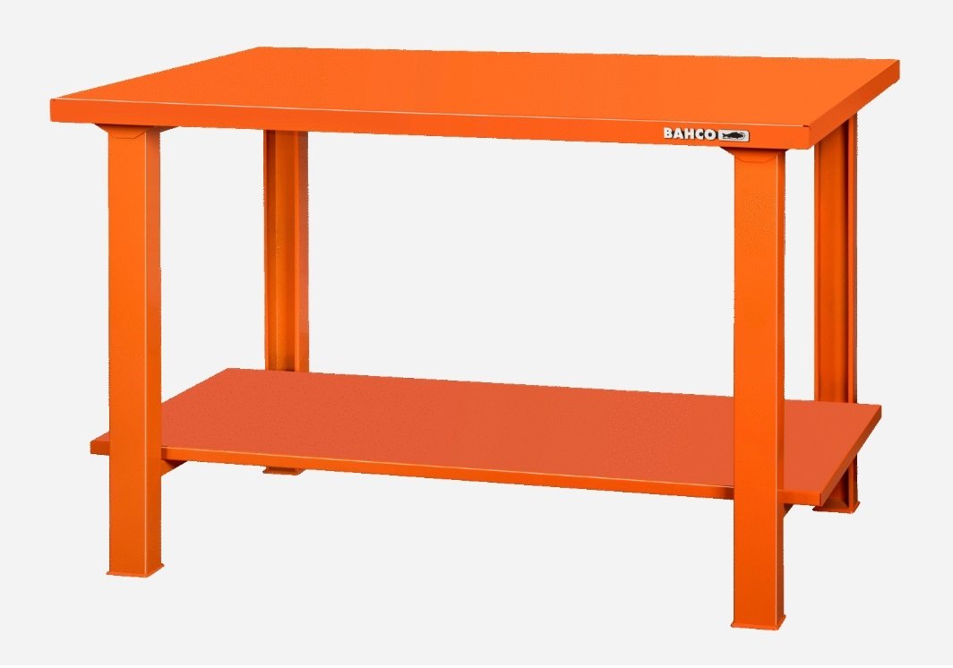 Bahco 1495WB18TSBT Heavy Duty Steel Top Workbench Orange 1800mm Long ...