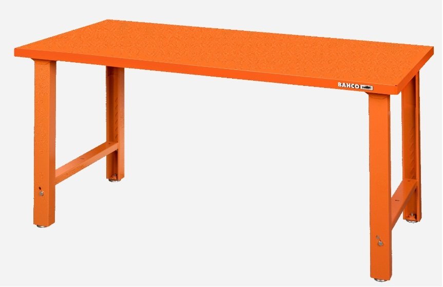 Bahco 1495WBAH18TS Heavy Duty Steel Top Workbench Orange 1800mm Long ...