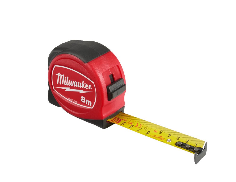 Milwaukee 48227708 Slimline Tape Measure 8M | PrimeTools