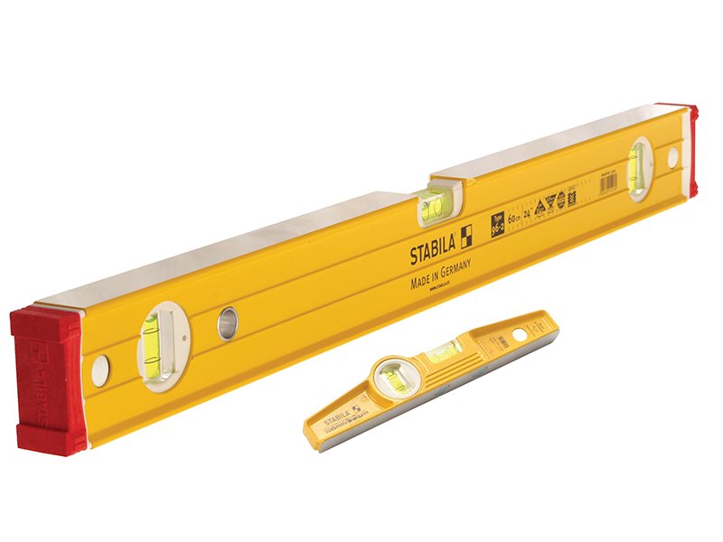 Stabila 96-2-120 Spirit Level 120cm & 81 S REM Torpedo Level 25cm Twin ...