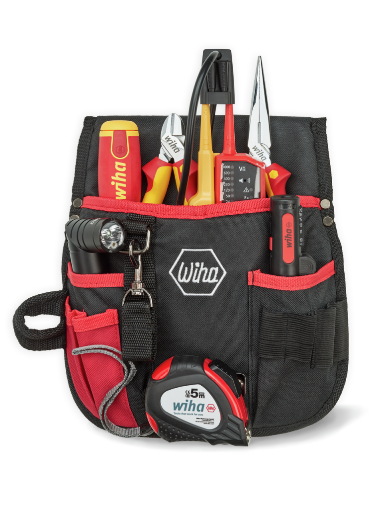 Wiha 45419 14 Piece VDE Insulated Electrician Tool Set In Belt Pouch ...