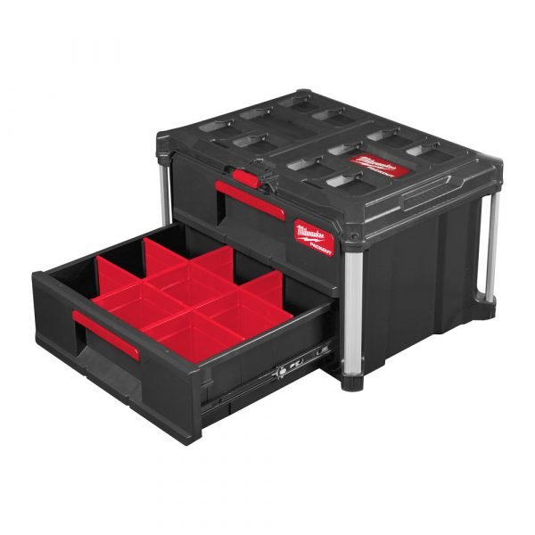 Milwaukee 4932472129 PACKOUT 2 Drawer Tool Box – Modular Storage System ...
