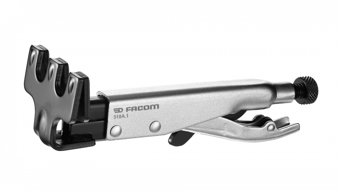 Facom 518A.1 - Wide Flat Jaw Automotive Bodywork Lock Grip Pliers - PrimeTools