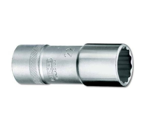 Gedore D 19 L 1/2" Drive Deep Bi Hexagon (12 Point) Socket 10mm ...