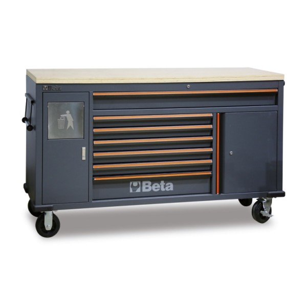 Beta C45PRO MWS/W Work Station Roller Cabinet with 7 Drawers | PrimeTools
