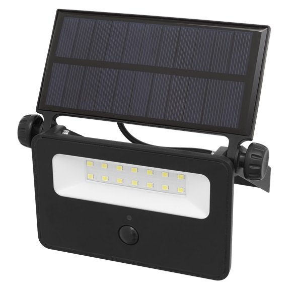 Sealey LED16S 16W SMD LED Extra-Slim Solar Floodlight with Wall Bracket ...